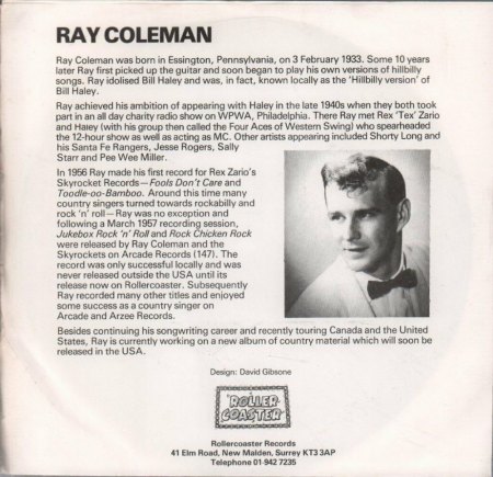 RAY COLEMAN · www.rocknroll-schallplatten-forum.de